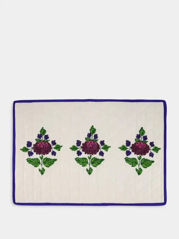 CASA LOPEZ Artichoke Cotton Placemat - White