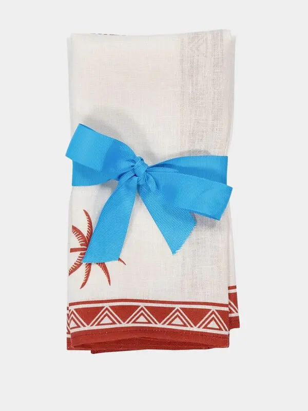 La DoubleJ Set Of 2 Date Palms Large Napkins