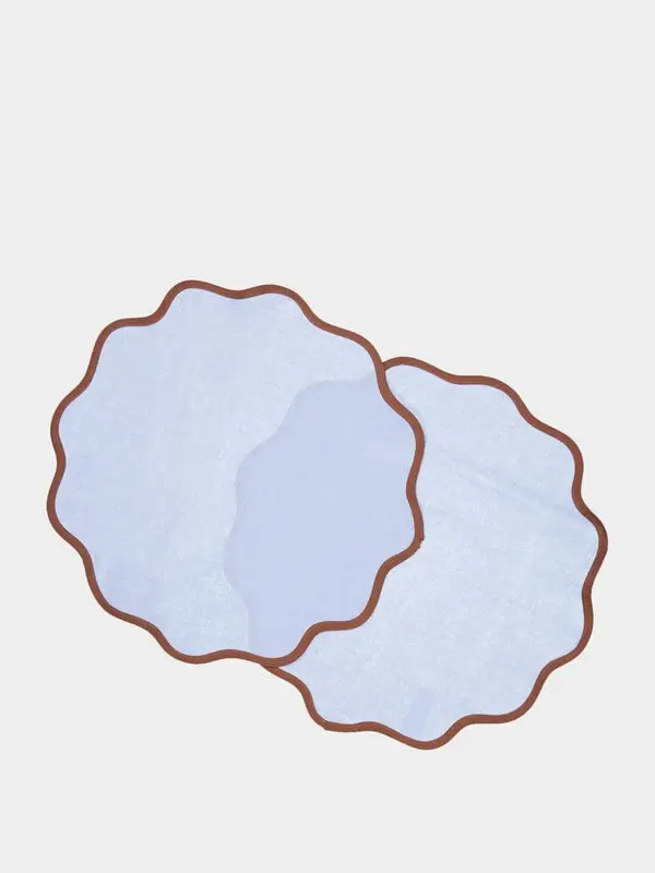 La DoubleJ Set Of 2 Placemats - Blue