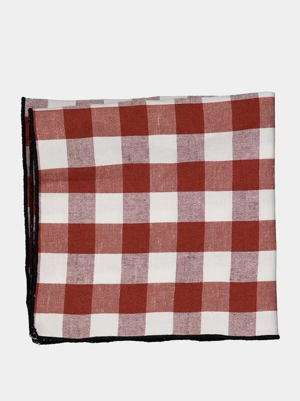 Maison De Vacances Bourdon Canvas Mimi Vichy Napkin - Red