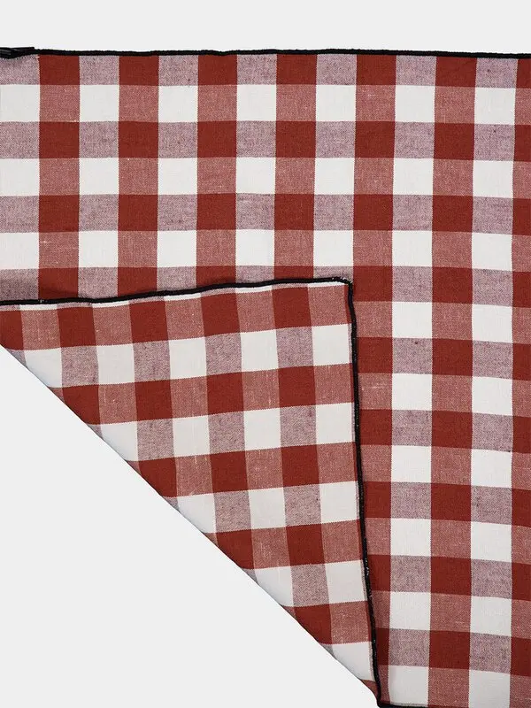 Maison De Vacances Bourdon Canvas Mimi Vichy Napkin - Red
