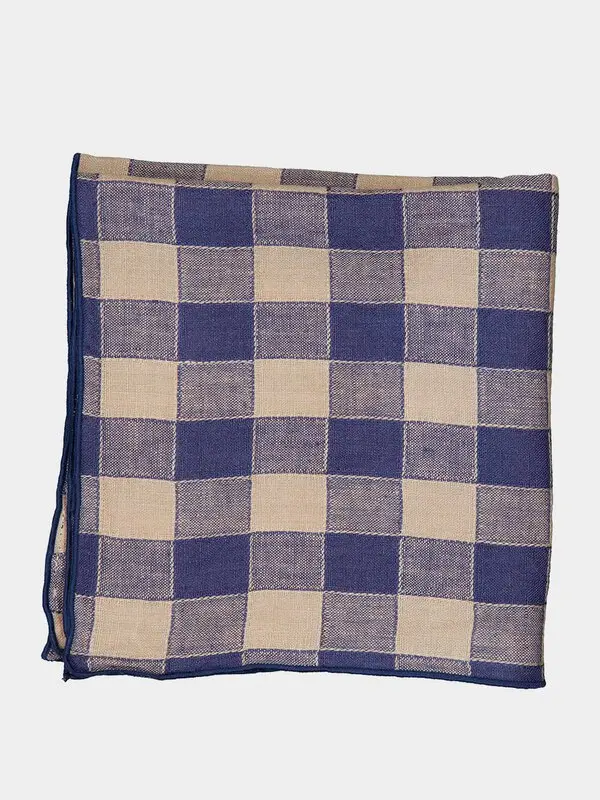 Maison De Vacances Bourdon Vintage Canvas Napkin - Blue