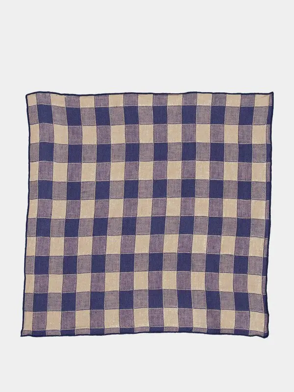 Maison De Vacances Bourdon Vintage Canvas Napkin - Blue
