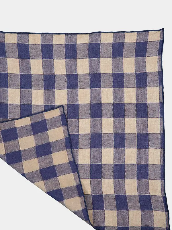Maison De Vacances Bourdon Vintage Canvas Napkin - Blue