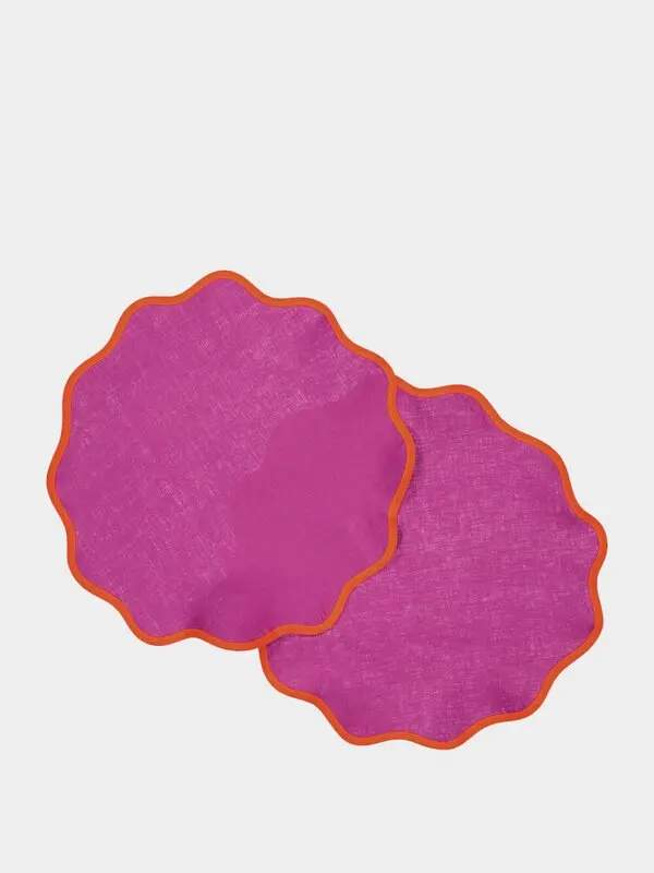 La DoubleJ Set Of 2 Cotton Placemats - Pink