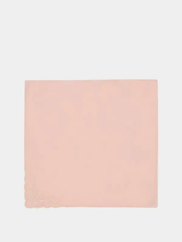 HOUSE OF CAPRICORN Hand-embroidered Cotton Napkin - Pink