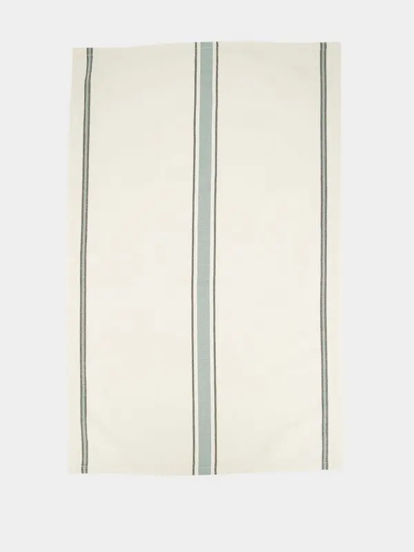 Madam Stoltz Striped Kitchen Towel - White