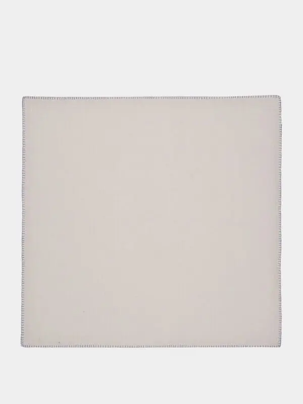 HOUSE OF CAPRICORN Hand-embroidered Linen Napkin - Grey