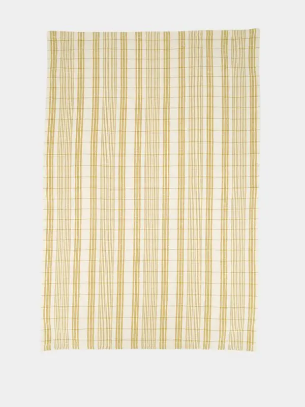 Madam Stoltz Checked Kitchen Towel - Yellow