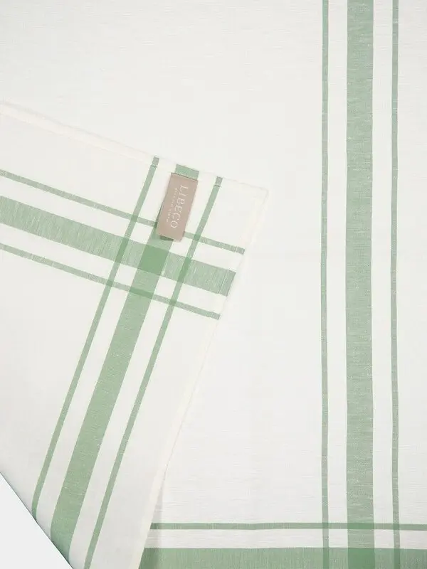 Libeco Green Camaret Tea-towel