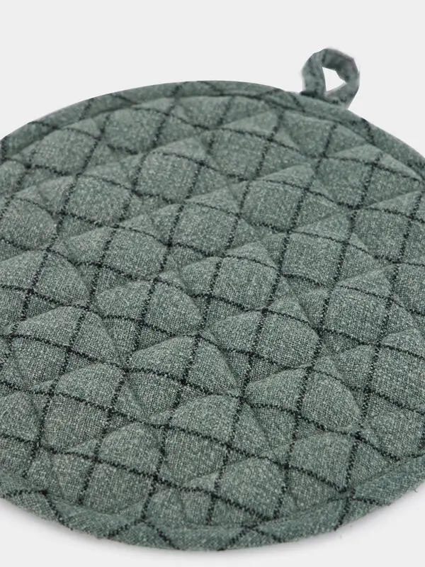 Madam Stoltz Ivy Quilted Pot Holder - Green