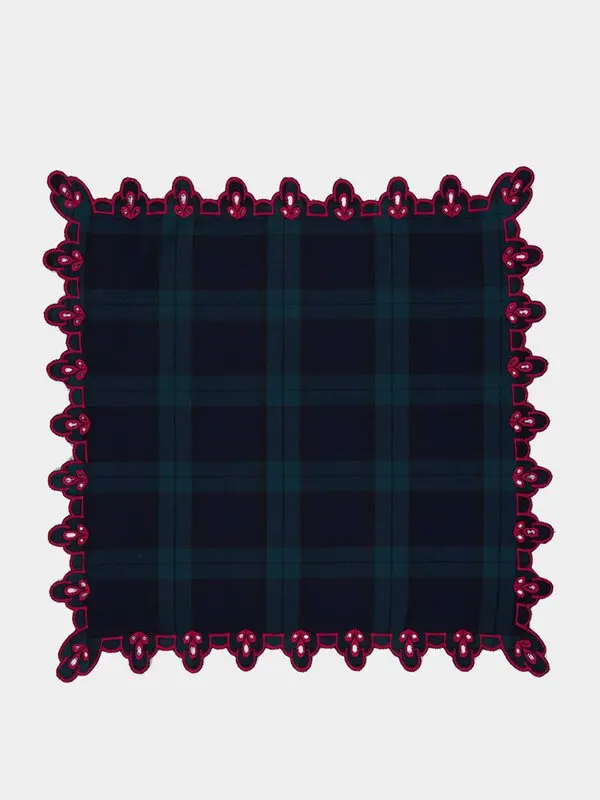 Borgo Delle Tovaglie Amalfi Scottish Napkin In Blue And Red Scottish - Multicolour