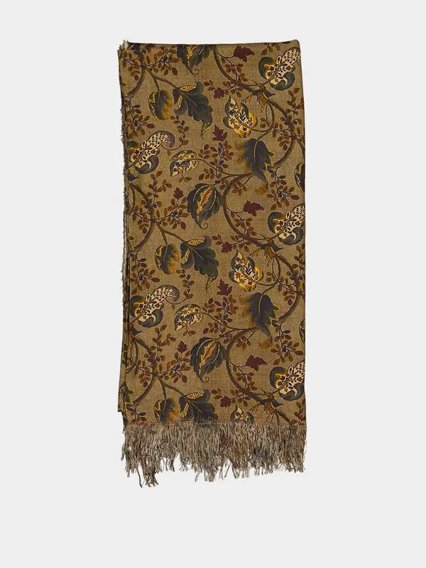 THE HOUSE OF LYRIA Tormento Patterned Linen Tablecloth - Multicolour