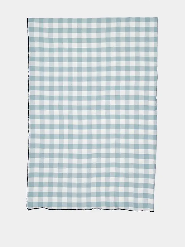 Maison De Vacances Mimi Vichy Aqua Noir Tablecloth - Blue