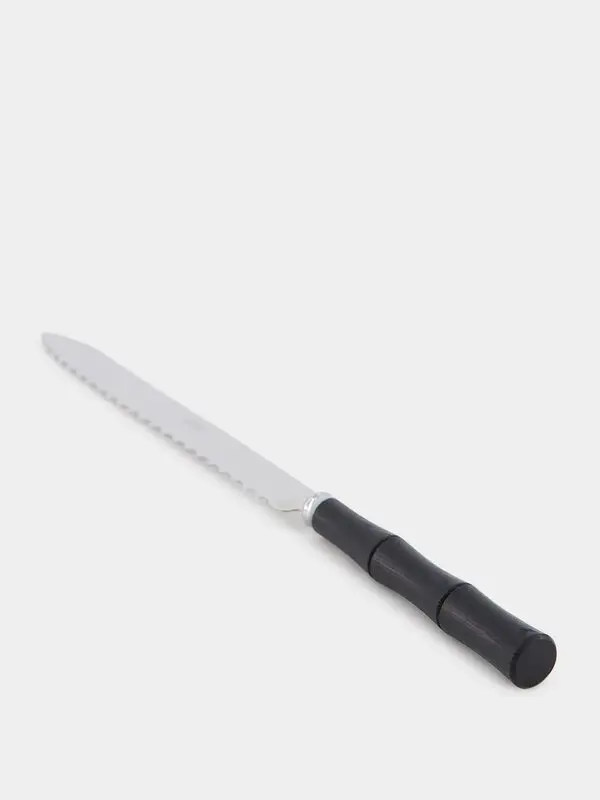 CAPDECO Byblos Bamboo Bread Knife - Black