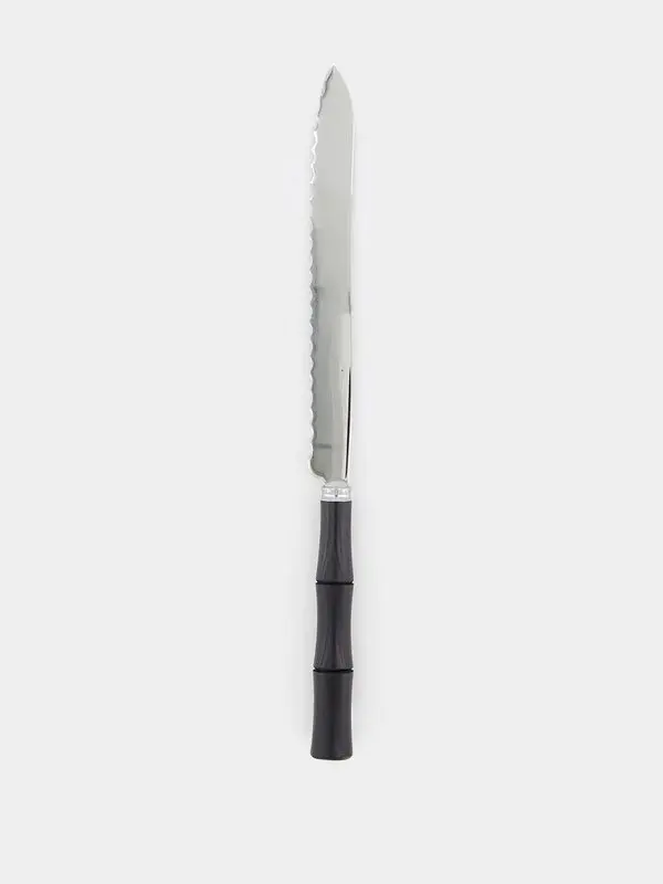 CAPDECO Byblos Bamboo Bread Knife - Black