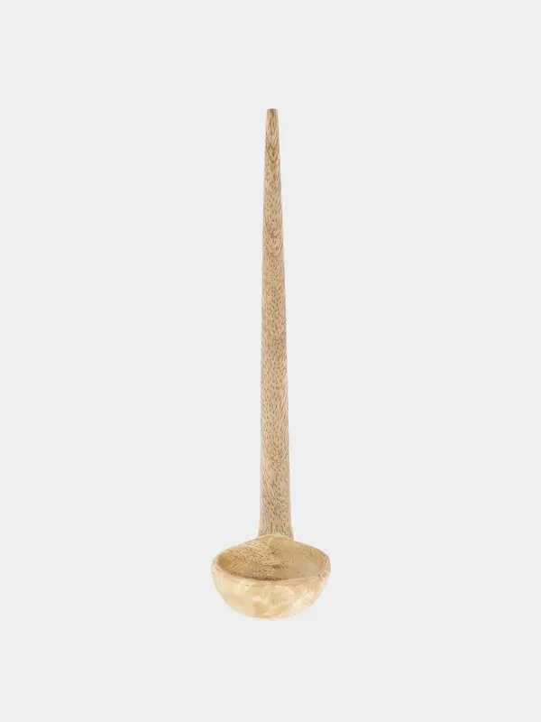 Madam Stoltz Hand-carved Wooden Ladle - Brown