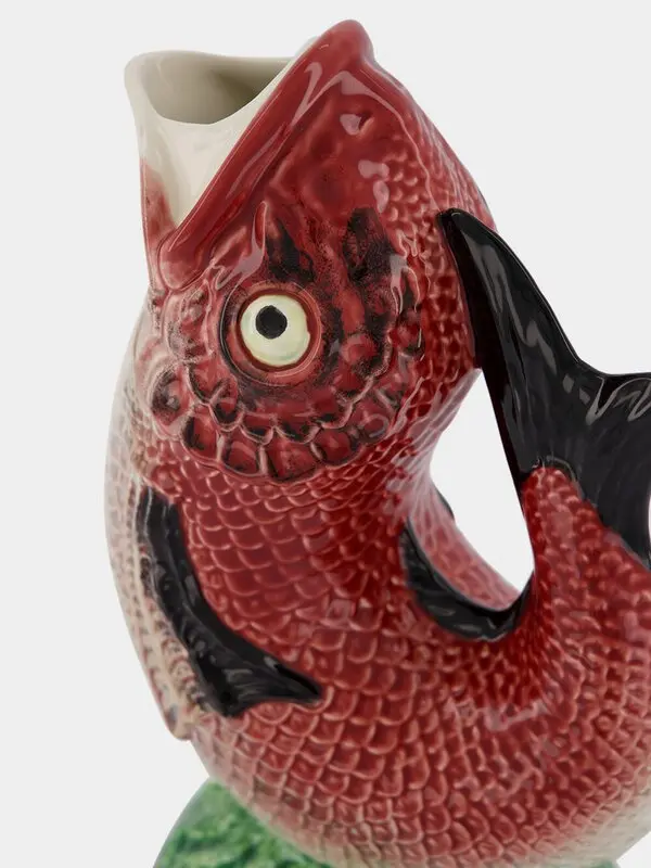 BORDALLO PINHEIRO Fish Glazed Pitcher