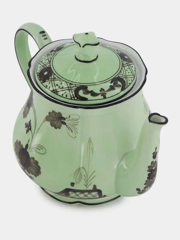 GINORI 1735 Oriente Italiano Bario Teapot - Green