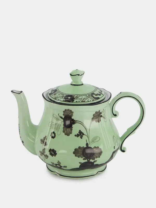 GINORI 1735 Oriente Italiano Bario Teapot - Green