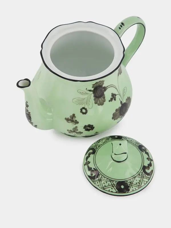 GINORI 1735 Oriente Italiano Bario Teapot - Green