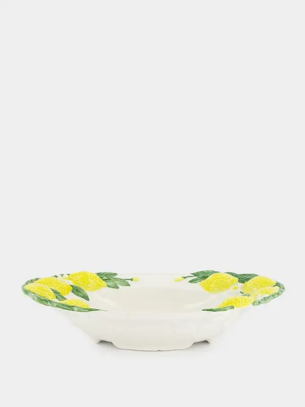 LES-OTTOMANS Lemon Serving Platter - Multicolour