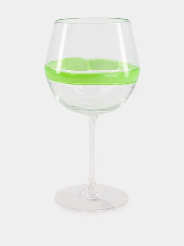 VETRERIA MURANO Stripe Design Wine Glass - Green