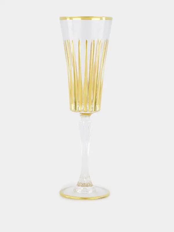 LES-OTTOMANS En Striped Flute - Gold