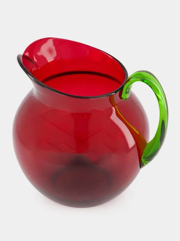 MARIO LUCA GIUSTI Ruby And Green Pitcher Pallina