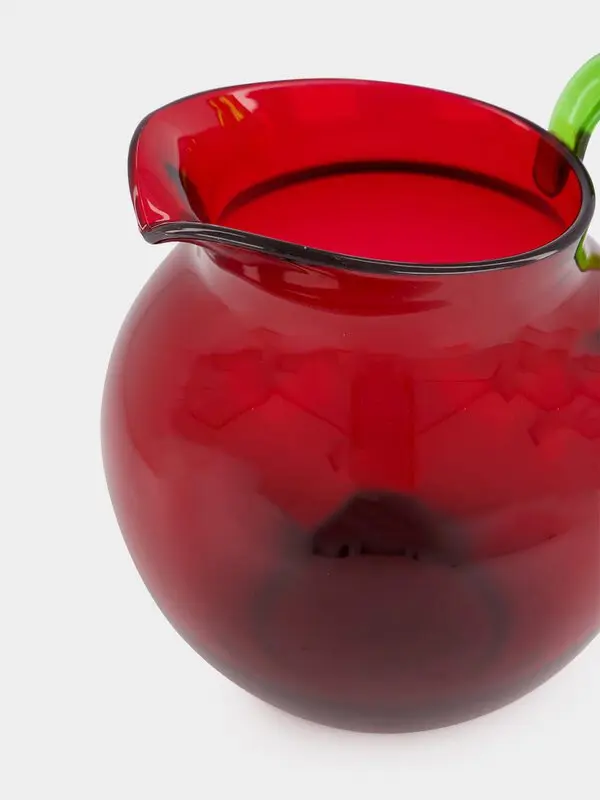 MARIO LUCA GIUSTI Ruby And Green Pitcher Pallina