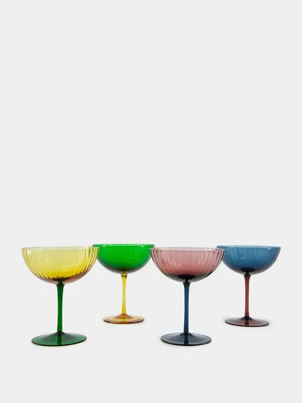 La DoubleJ Set Of 4 Glass Coupes - Multicolour
