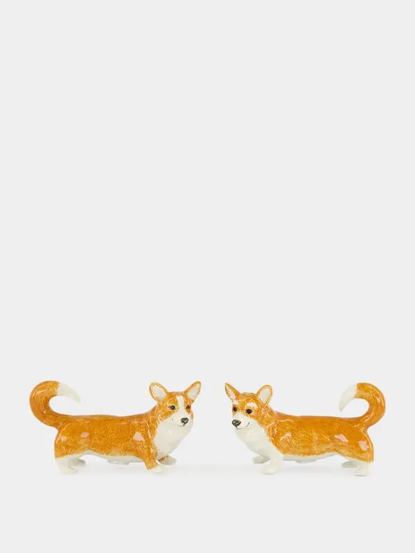 QUAIL CERAMICS Corgi Salt And Pepper Set