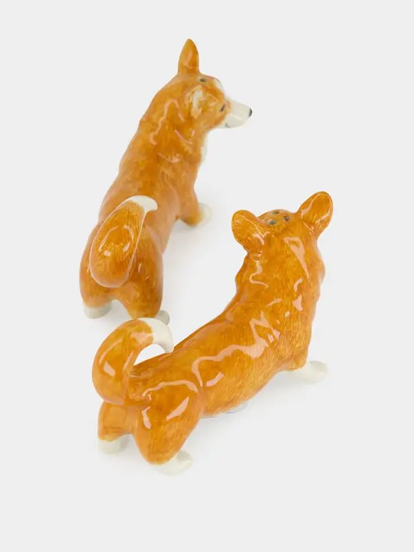 QUAIL CERAMICS Corgi Salt And Pepper Set