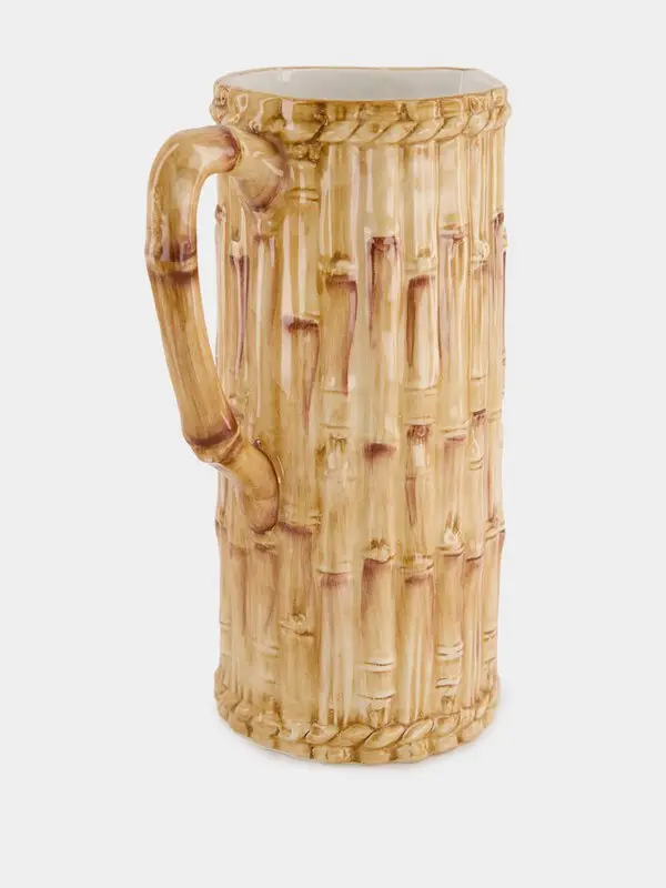 LES-OTTOMANS Bamboo Ceramic Jug
