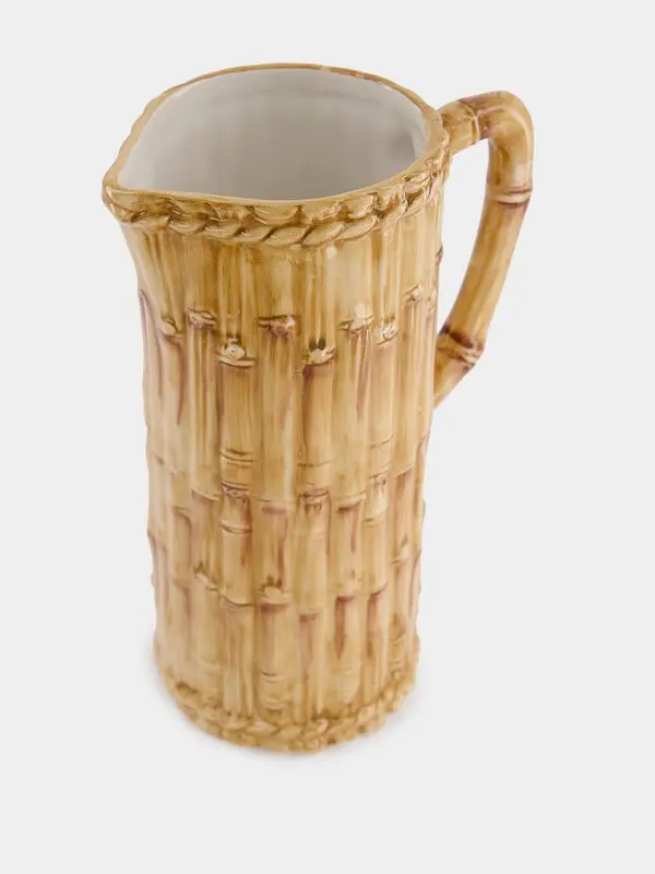 LES-OTTOMANS Bamboo Ceramic Jug
