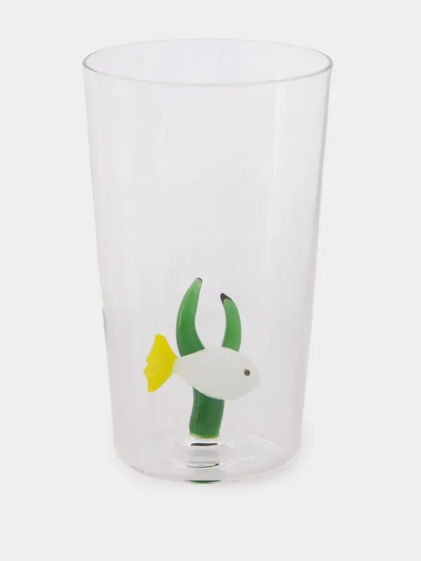 ICHENDORF MILANO Longdrink Glass With Fish And Seaweed Design - Multicolour