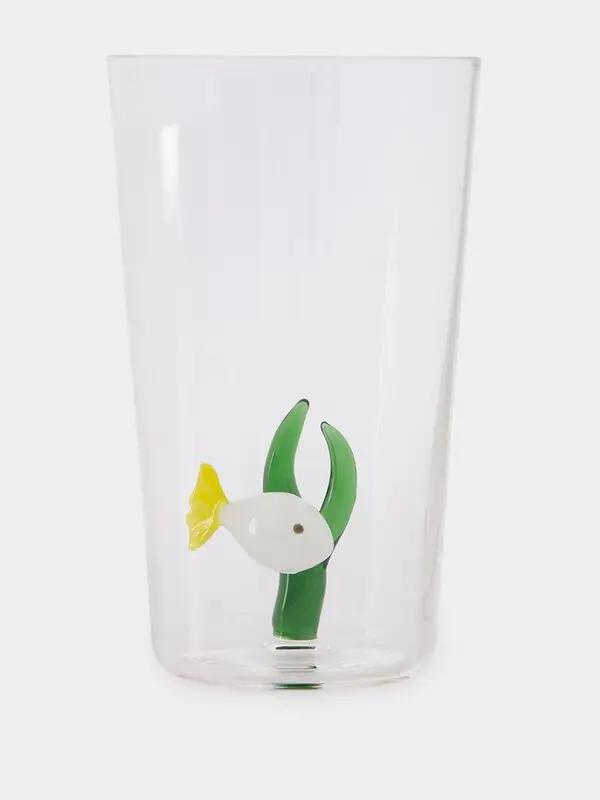 ICHENDORF MILANO Longdrink Glass With Fish And Seaweed Design - Multicolour