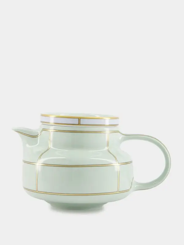 GINORI 1735 Verde Porcelain Diva Teapot - Green