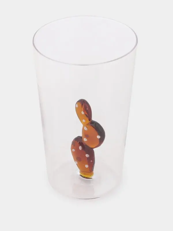 ICHENDORF MILANO Longdrink Glass With Cactus Design - Brown