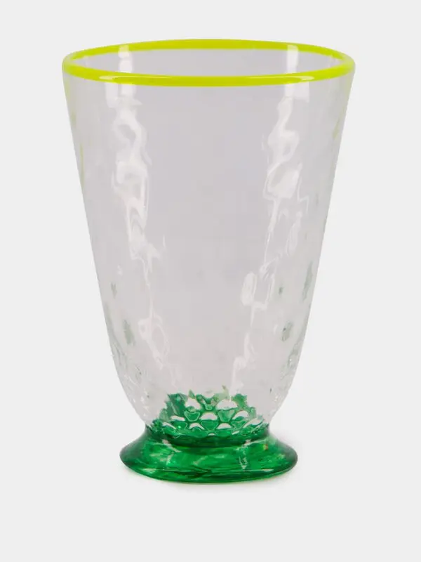 La DoubleJ Set Of Quilted Murano Glasses - Green