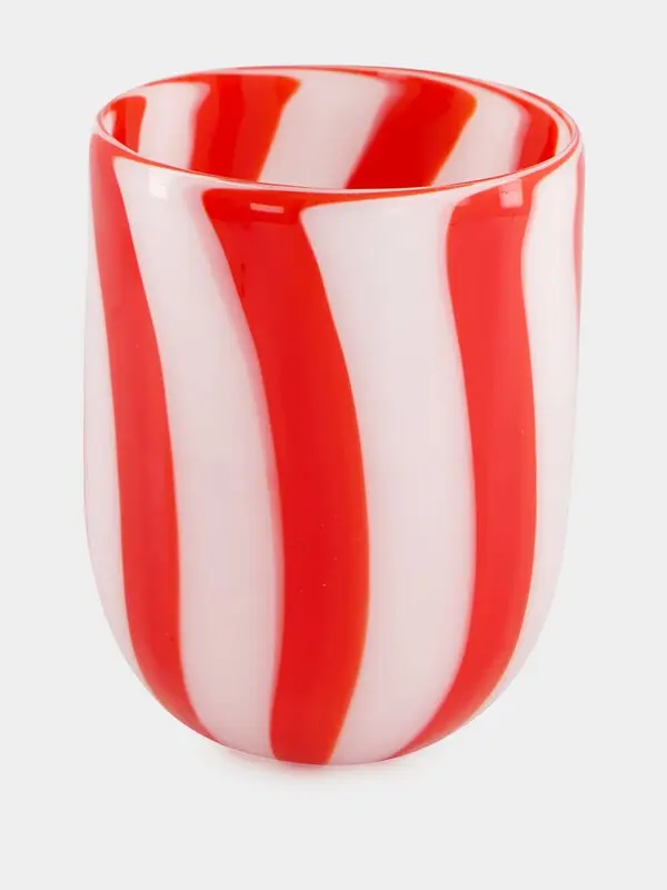 VETRERIA MURANO Cane Glass Tumbler - Red