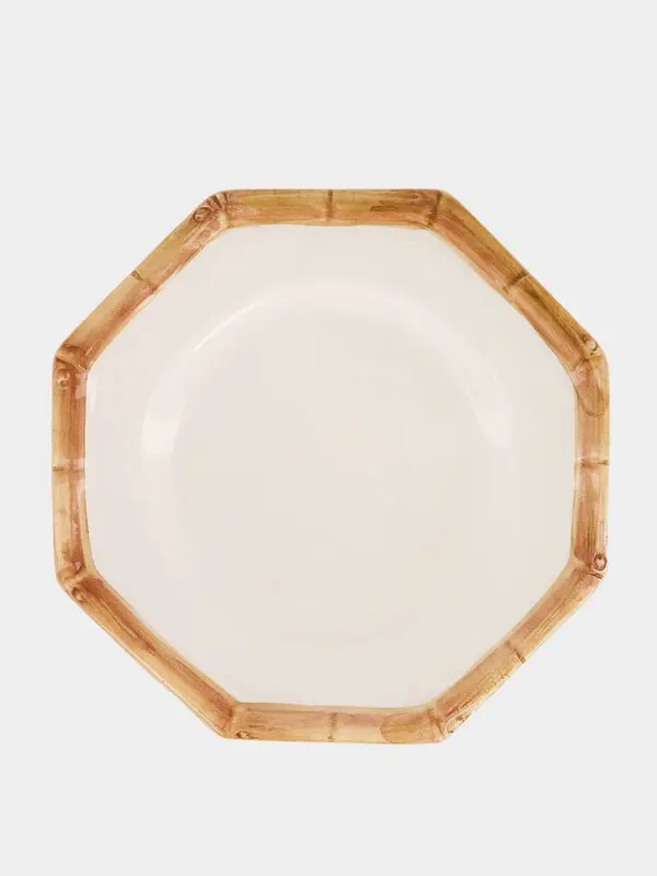LES-OTTOMANS Bamboo Ceramic Tea Cup And Saucer