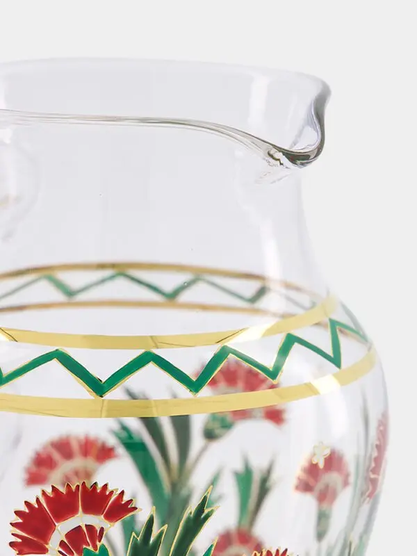 LOBMEYR Dkr 16 Persian Flowers No. 2 Crystal Pitcher