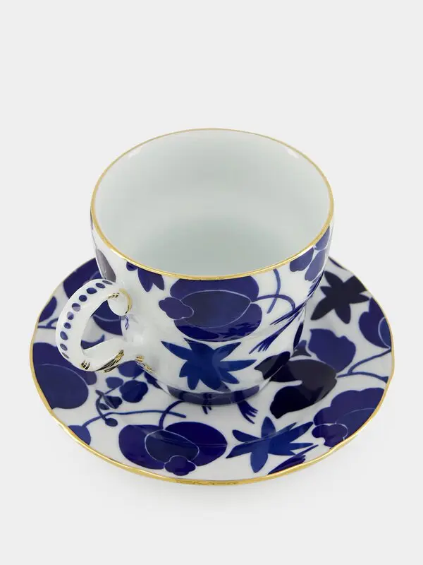 La DoubleJ Wildbird Porcelain Mug And Saucer