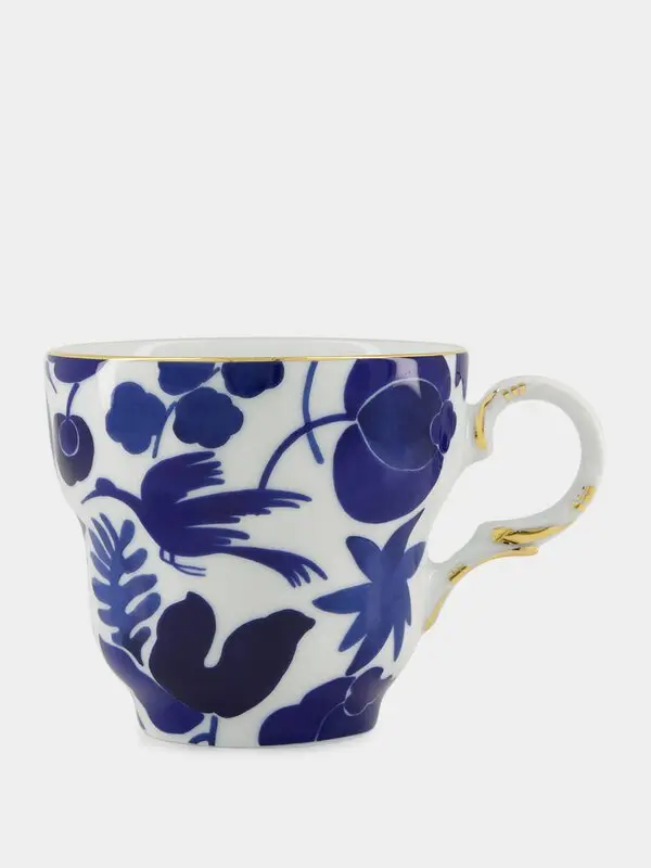 La DoubleJ Wildbird Porcelain Mug And Saucer