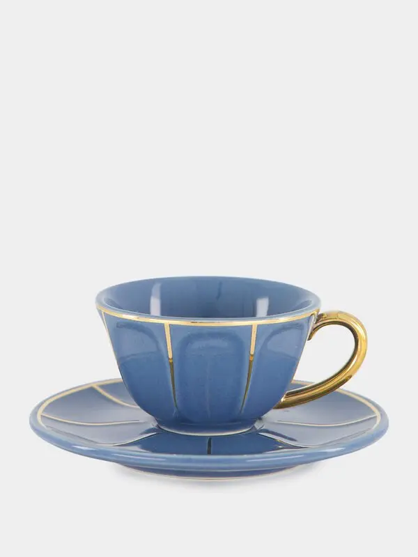 BITOSSI Coffee Cup With Plate - Gold
