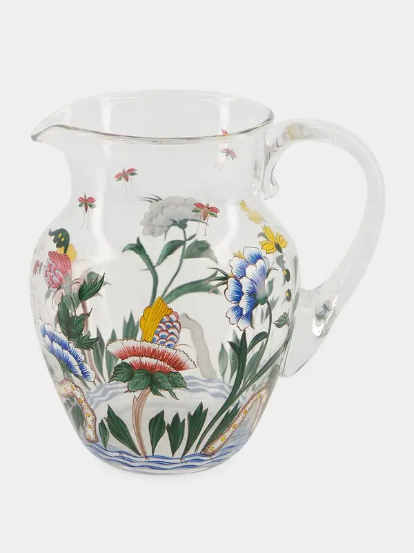 LOBMEYR Dkr 16 Chinese Flowers Crystal Water Pitcher - Multicolour