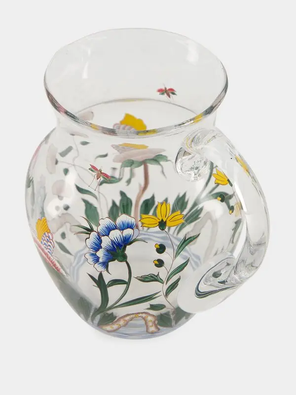 LOBMEYR Dkr 16 Chinese Flowers Crystal Water Pitcher