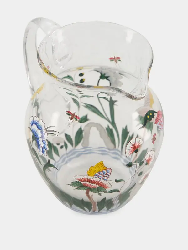 LOBMEYR Dkr 16 Chinese Flowers Crystal Water Pitcher