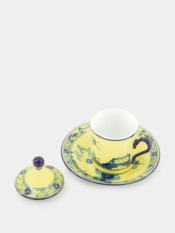 GINORI 1735 Citrino Coffee Cup With Cover